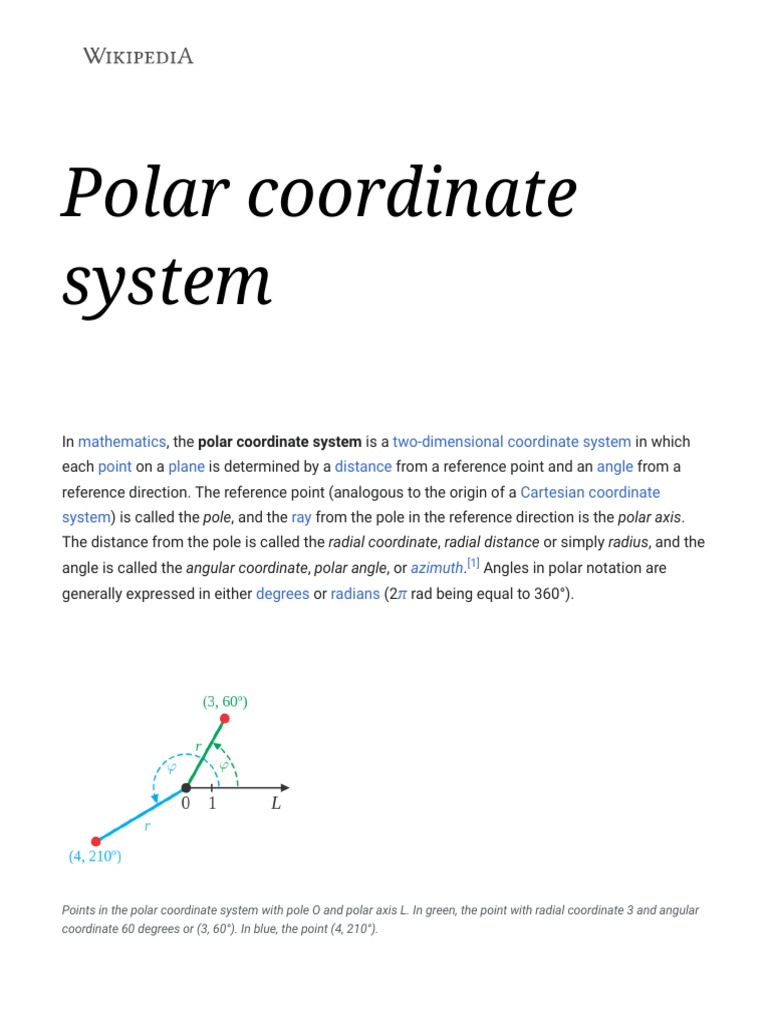 Overview of Polar Coordinate System | PDF | Acceleration | Complex Number
