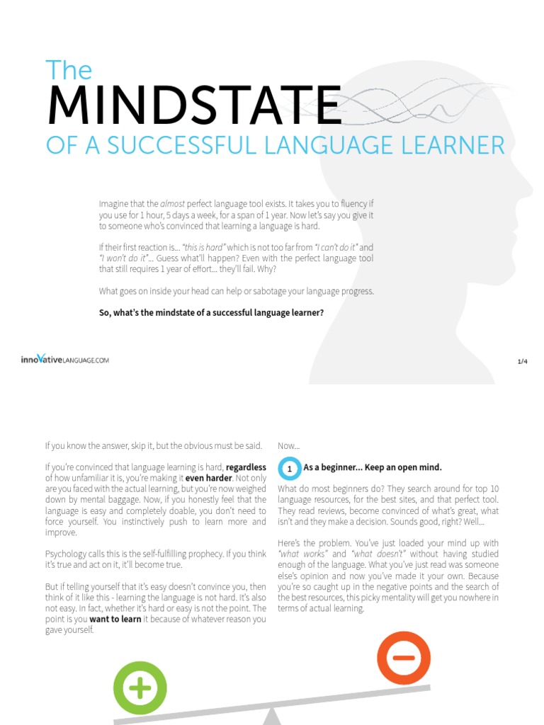 Mindstate: of A Successful Language Learner | PDF | Learning | Mind