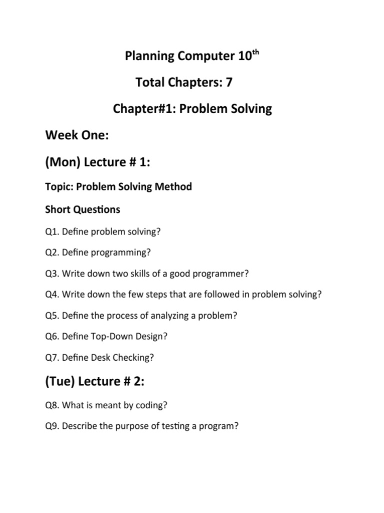 10th Grade Computer Science Guide | PDF | Array Data Type | Computer ...