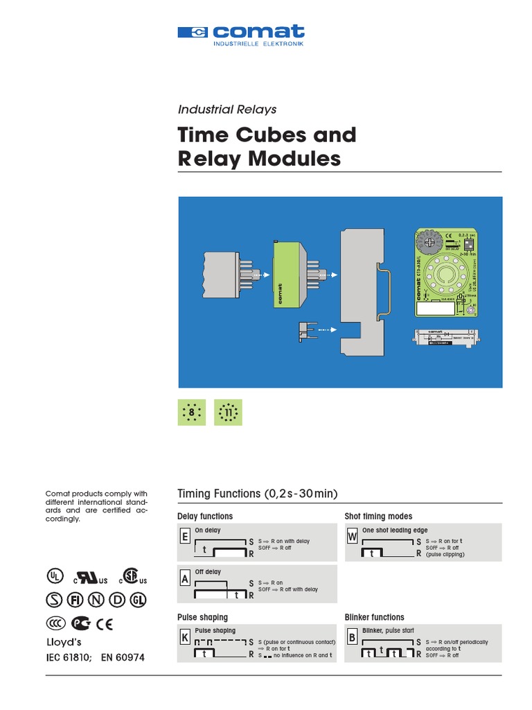 Time Cubes and Relay Modules: Industrial Relays | PDF | Relay | Ac ...