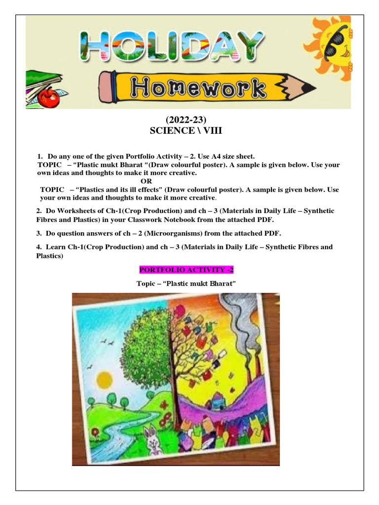 Class 8 Science Holiday Homework | PDF | Soil | Plastic