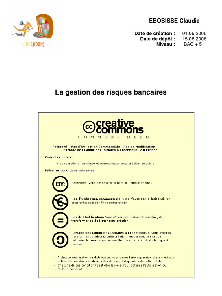 La Gestion Des Risques Bancaires | Bâle II | Banques