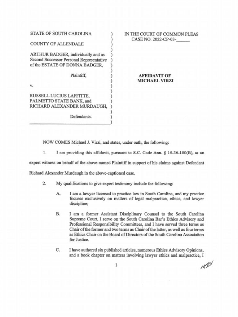 Michael Virzi Affidavit | PDF
