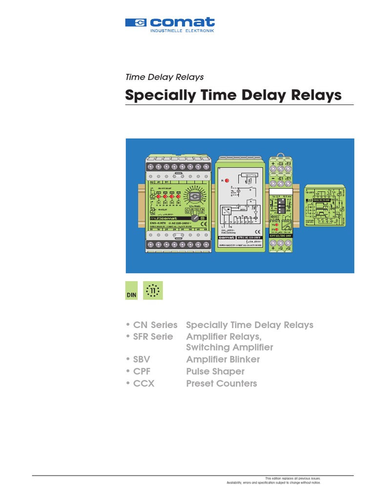 Specially Time Delay Relays | PDF | Amplifier | Relay