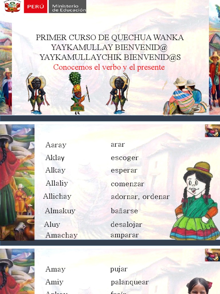 Septima Clase de Quechua | PDF | Morfología Lingüística | Conjugación ...