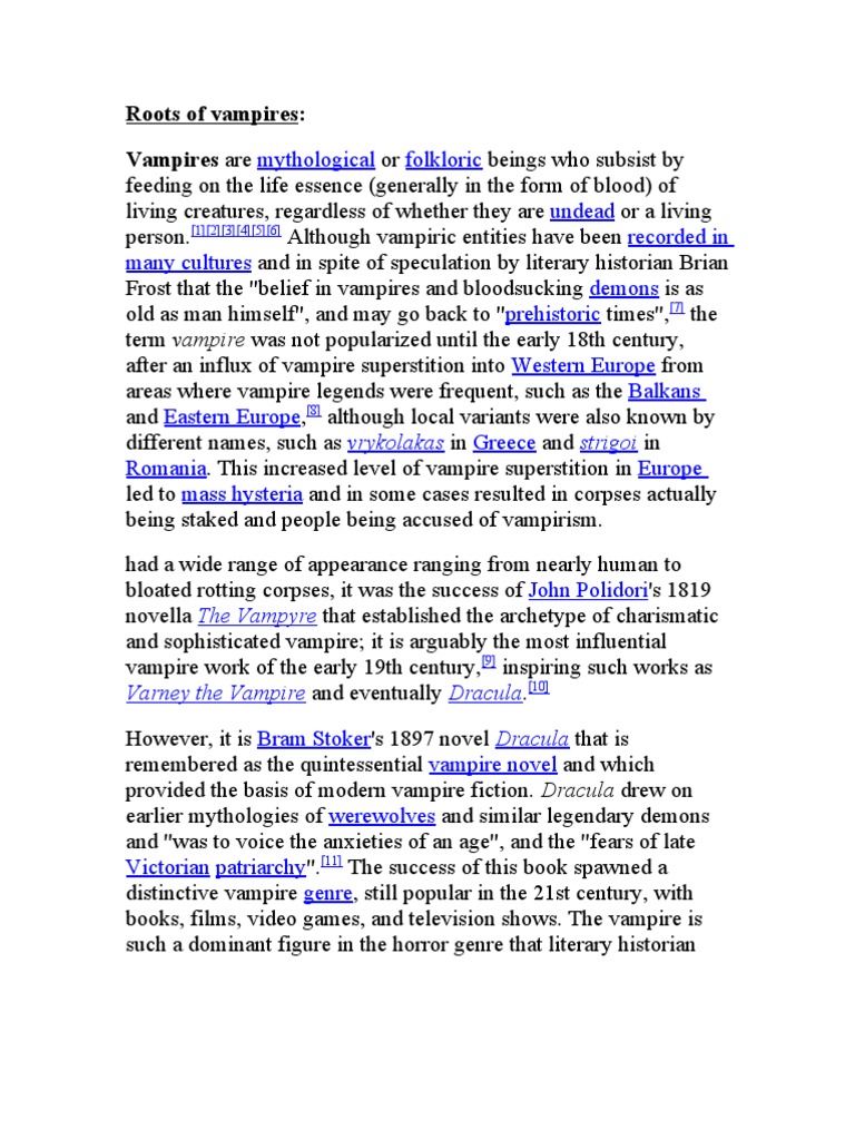 Mythological Folkloric Undead Recorded in Many Cultures Demons ...