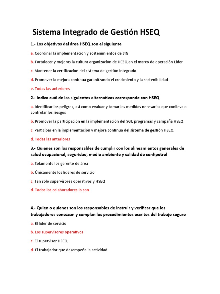 Induccion Sistema Integrado De Gestion Hseq Pdf Seguridad Y Salud