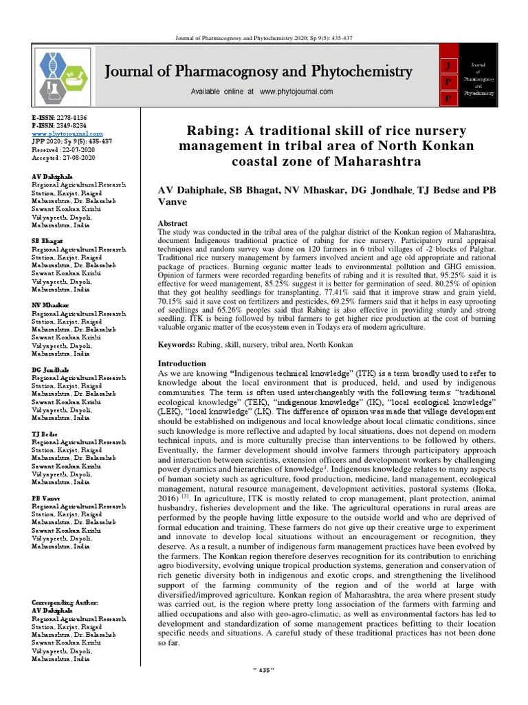 Traditional Rabi Method For Farming Used by Tribals | PDF | Agriculture ...