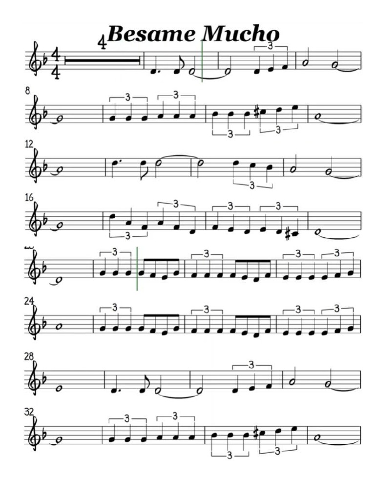partitura violin Besame mucho | PDF
