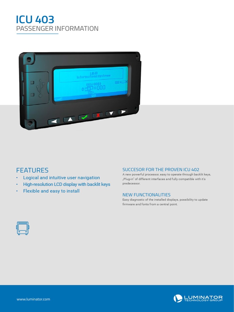 Datasheet ICU403 v3 | PDF | Liquid Crystal Display | Application Software