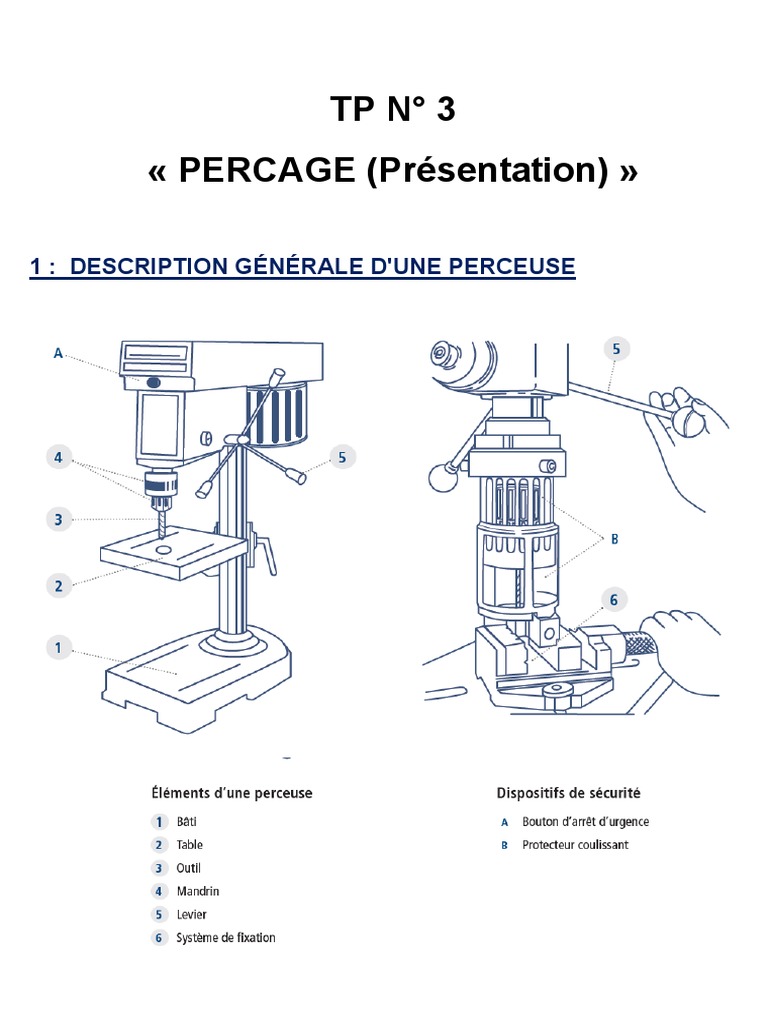 TP N 3 Percage | PDF | Perçage | Perceuse