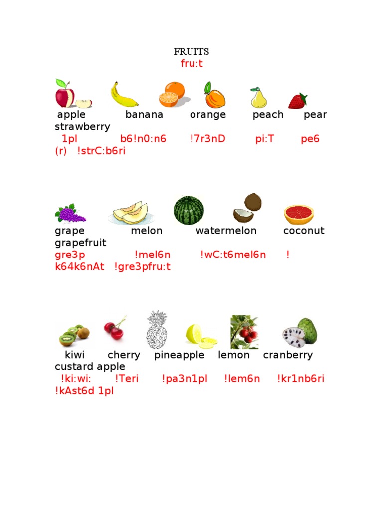 Fruits y Vegetables | PDF
