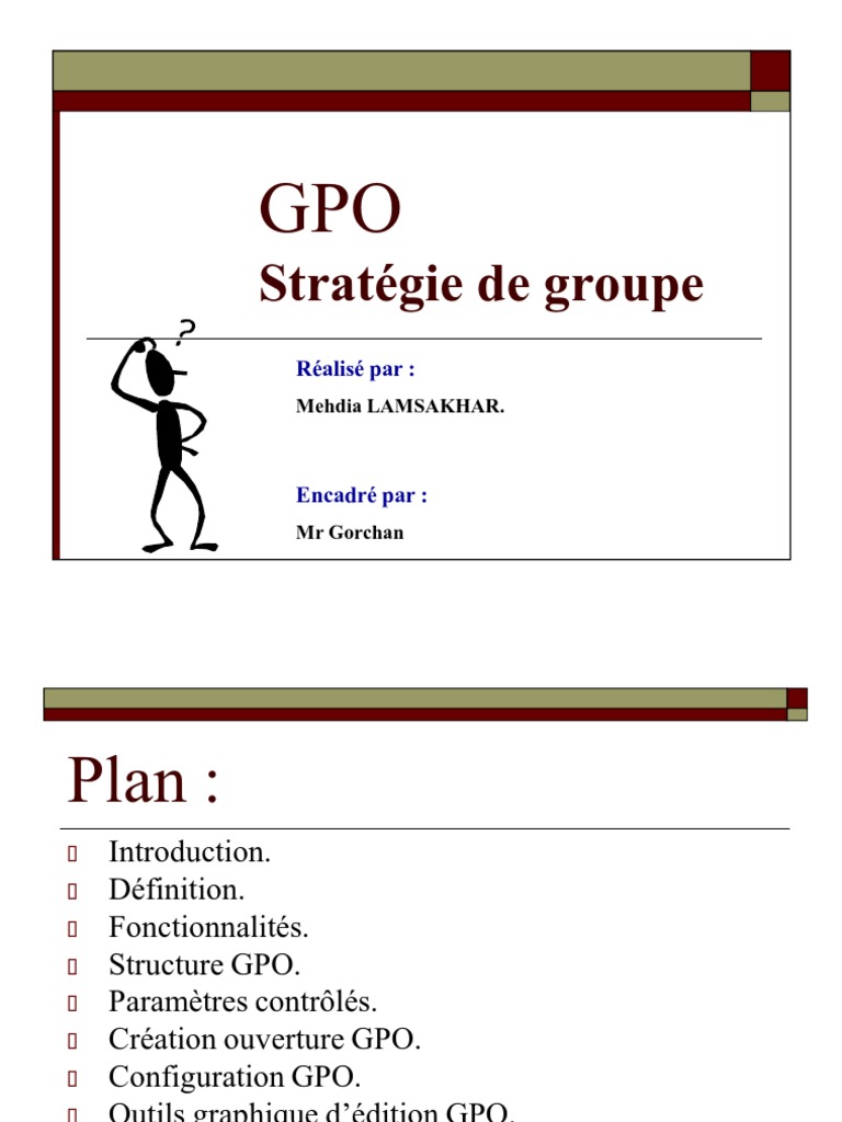 Définition et structure des GPO | PDF | Stratégies de groupe | Logiciel ...