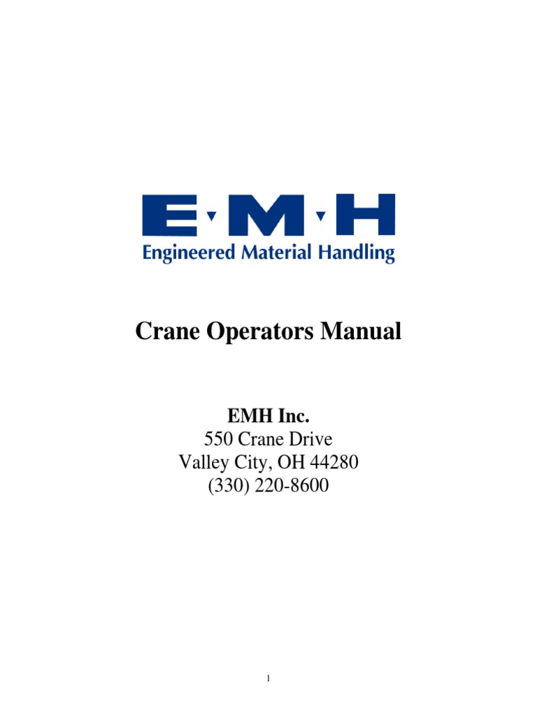 Crane Operators Safety Manual Guide | PDF | Crane (Machine) | Elevator