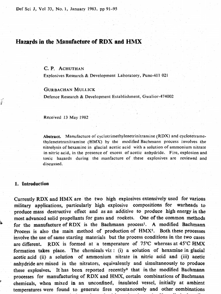 Defence Science Journal Vol 33, No. 1 | PDF | Chemical Substances ...