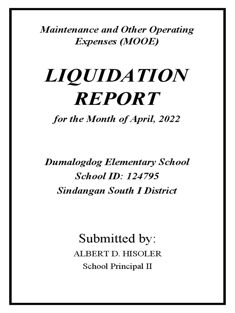 April 2022 MOOE Liquidation Report | PDF