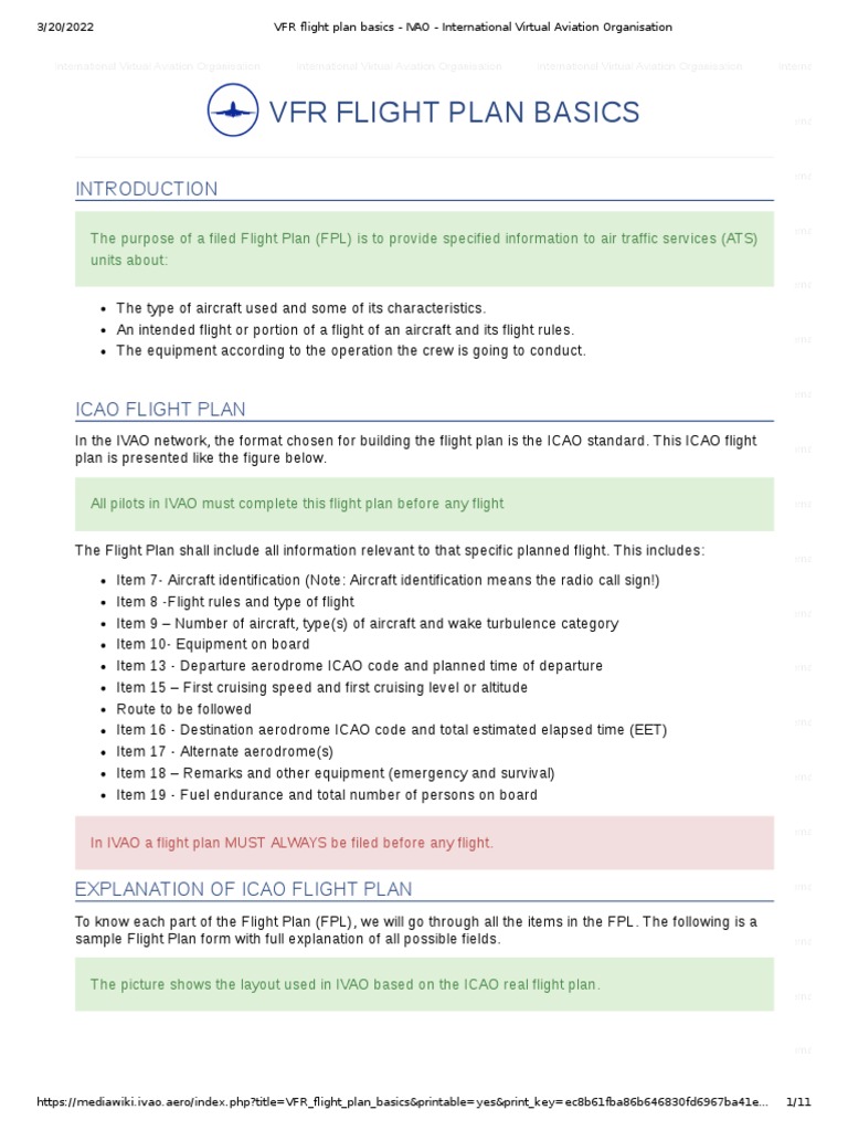 VFR Flight Plan Basics | PDF | Instrument Flight Rules | Transponder ...