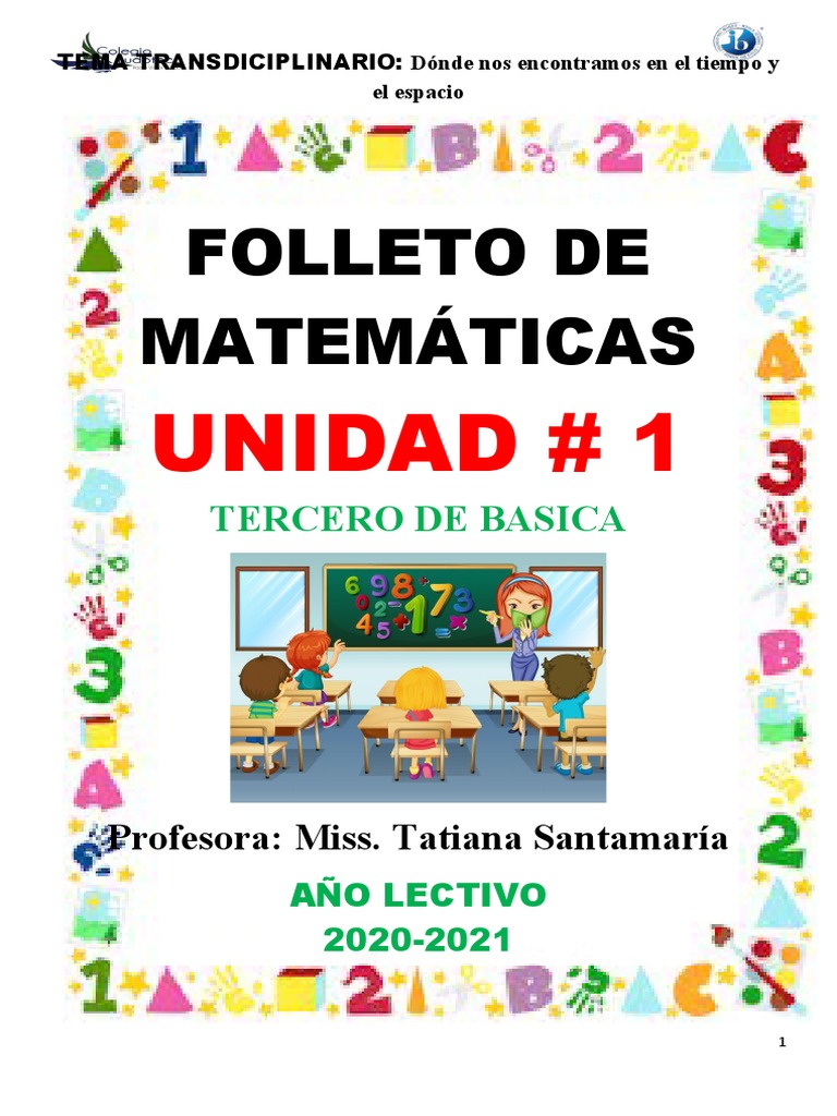 Hojas Folleto de Matemàticas | PDF | Aprendizaje | Matemáticas