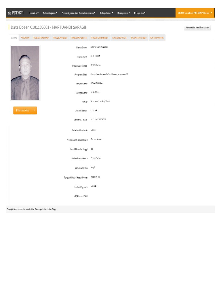 Print Out NIDN | PDF