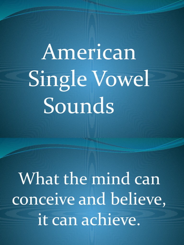 American Single Vowel Sounds | PDF | Stress (Linguistics) | Syllable