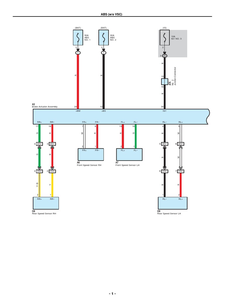 ABS (W/o VSC) | PDF | Anti Lock Braking System | Tools