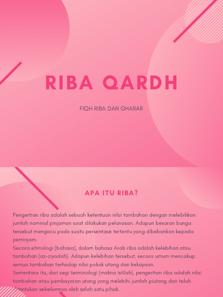 Pengertian dan Hukum Riba Qardh | PDF