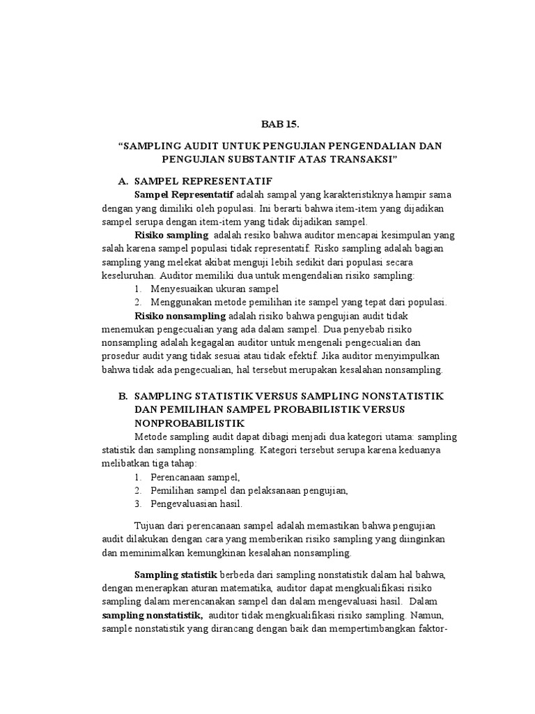 Bab 15 Auditing Ii | PDF | Pengelolaan Keuangan & Uang | Teknologi & Rekayasa