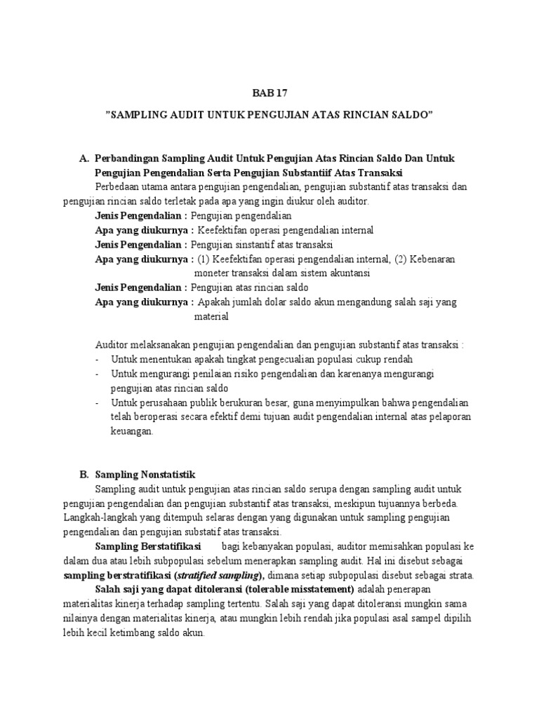 Bab 17 Auditing Ii | PDF