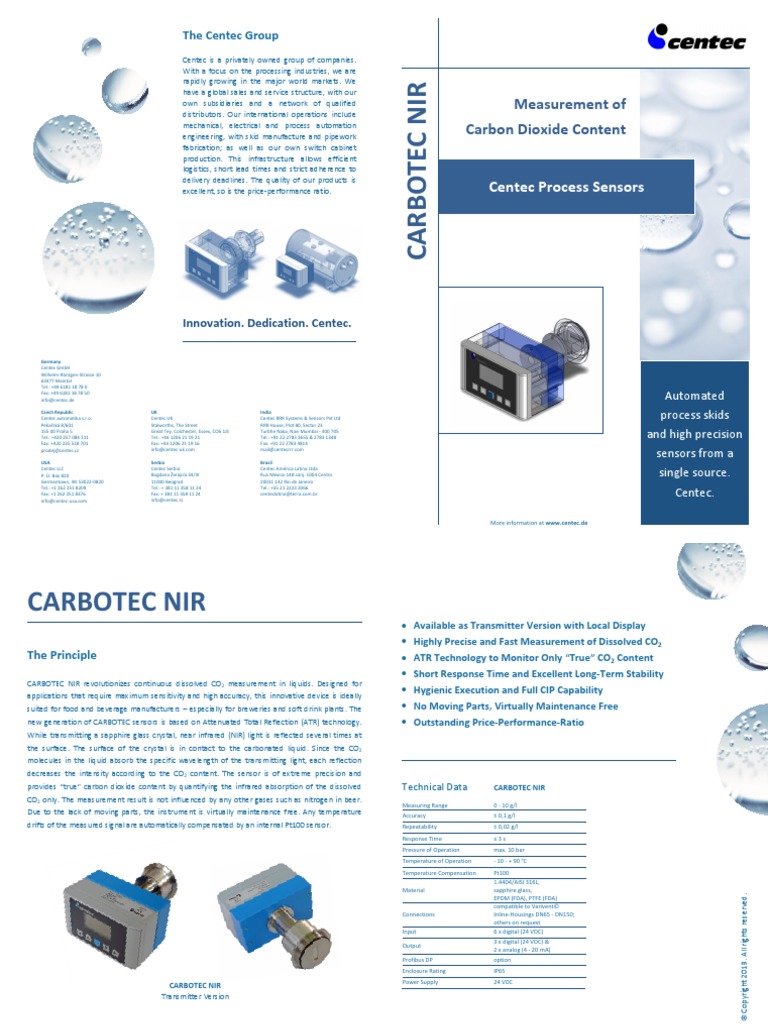 CARBOTEC-NIR-E | PDF | Carbon Dioxide | Infrared