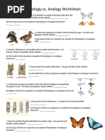 Evidence of Evolution Answer Key | PDF | Anatomy | Organisms