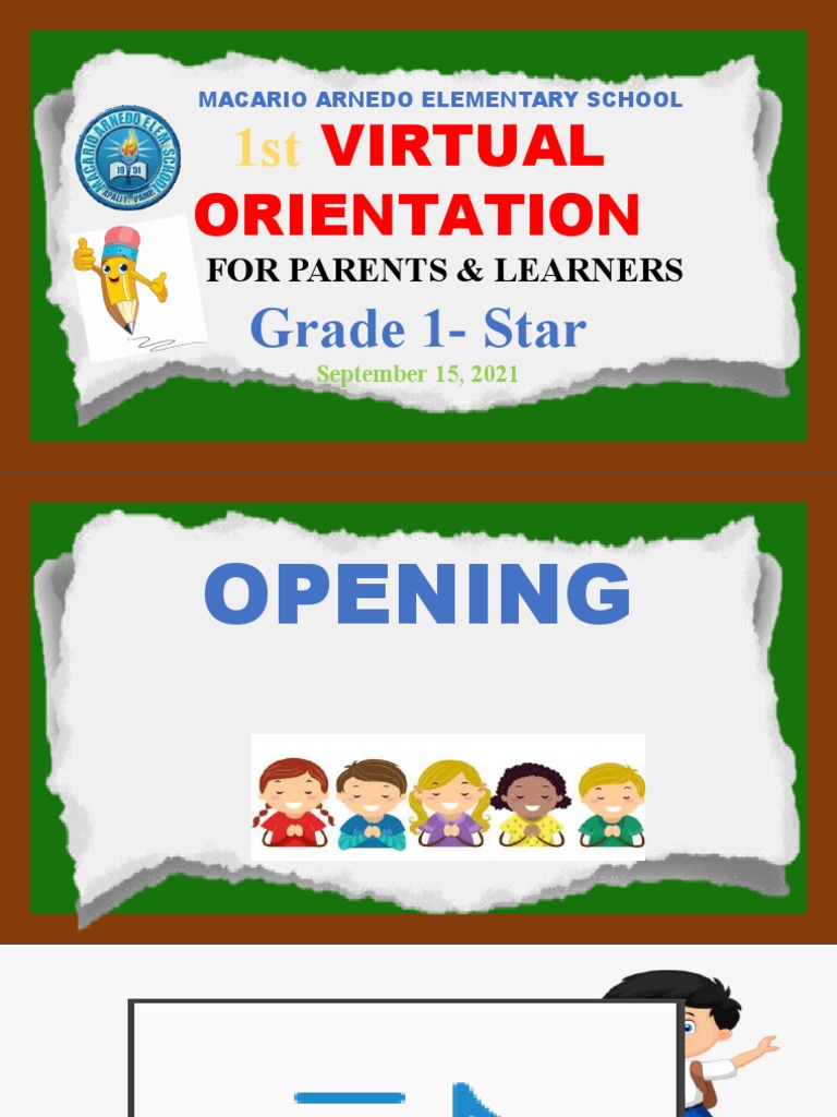 Grade 1 Star-Orientation | PDF