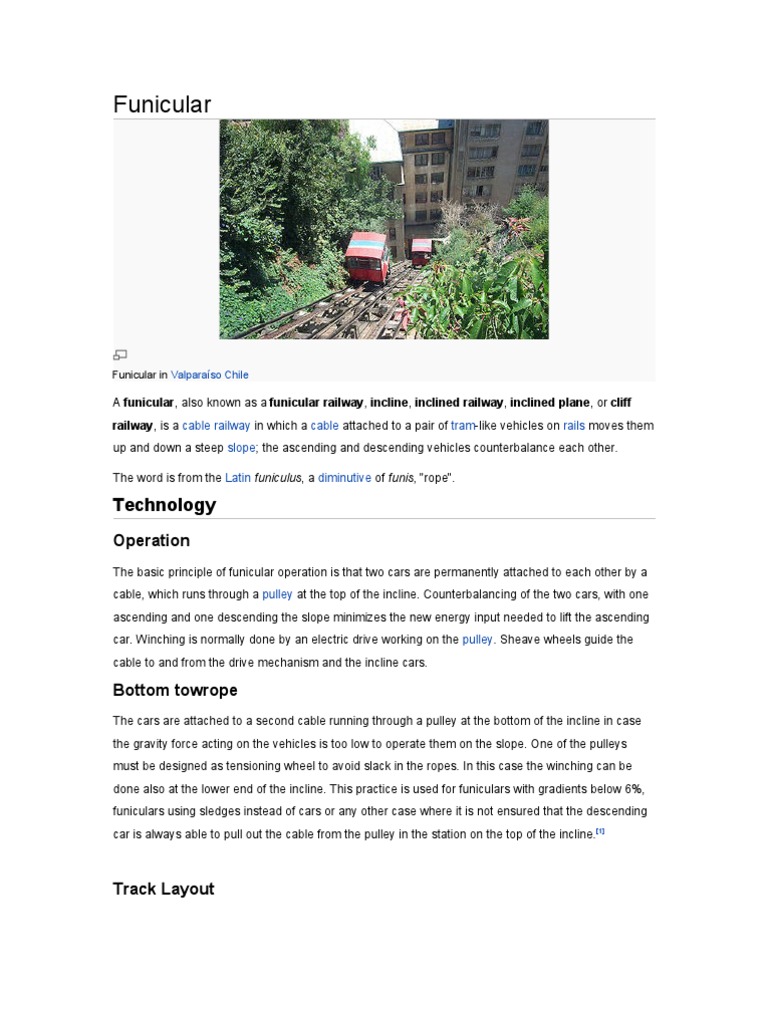 Funicular | PDF | Transportation Engineering | Transport