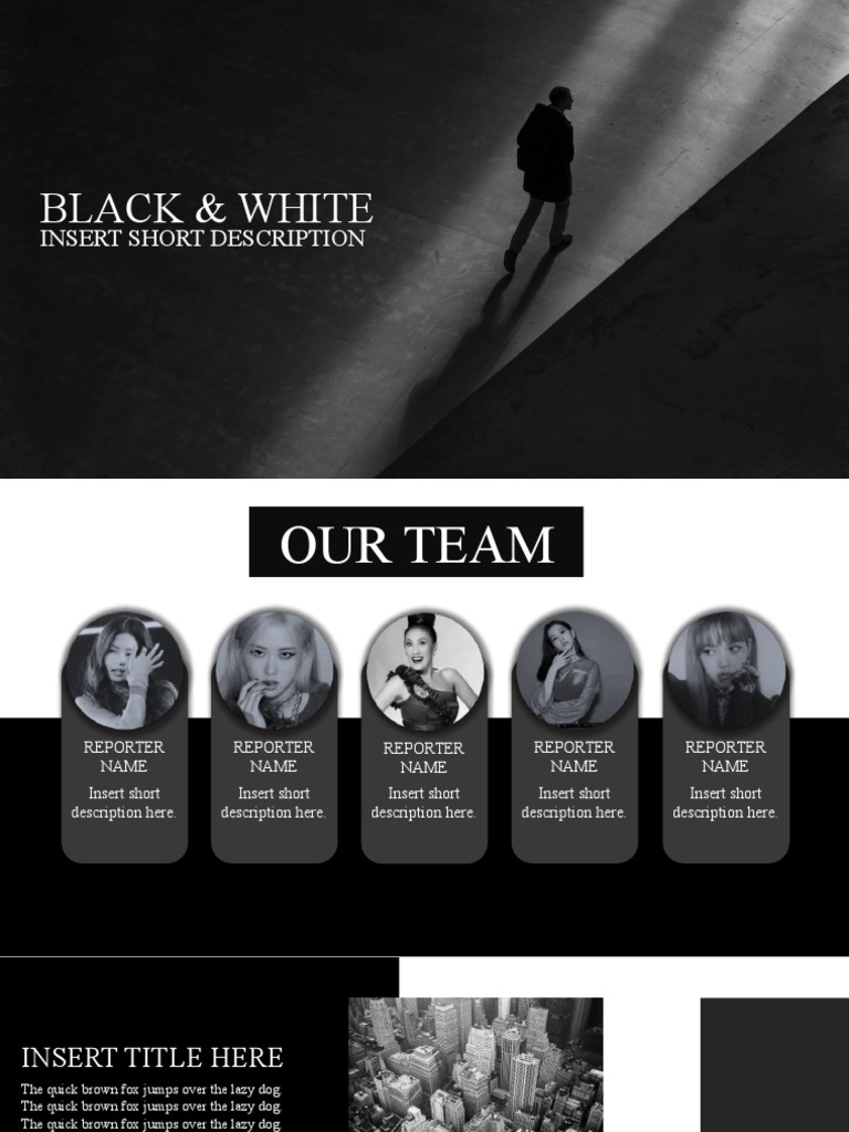 Black and White PPT Template by Gemo Edits | Download Free PDF | Computing | Software
