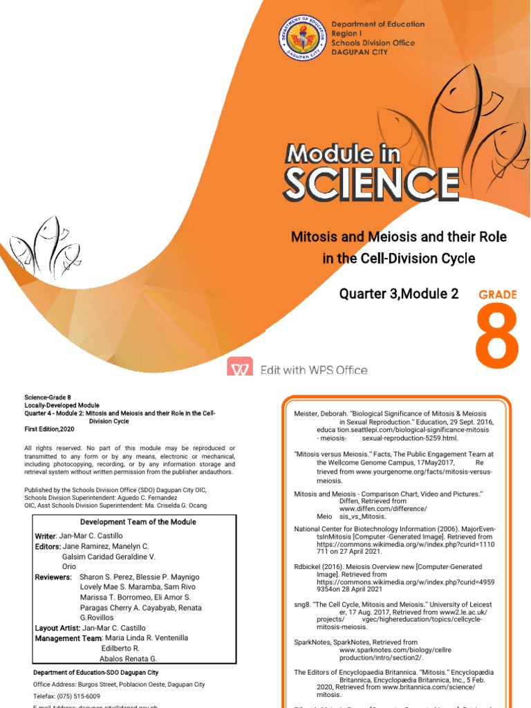 Final Science-8 Q4 Module-2 Mitosis Meiosis | PDF | Meiosis | Ploidy