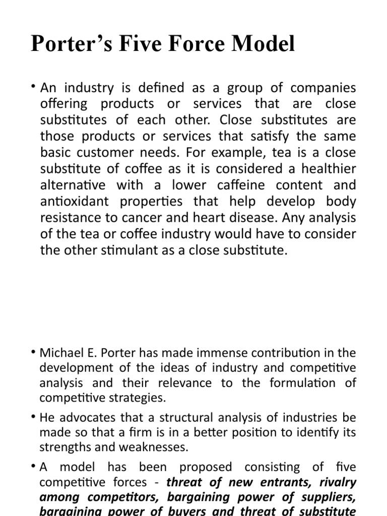Porter's Five Force Model | PDF | Competition | Business