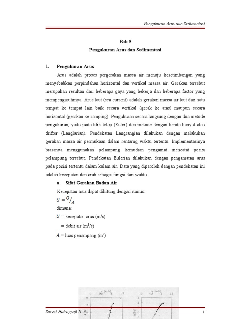 Bab 5. Pengukuran Arus Dan Sedimentasi | PDF