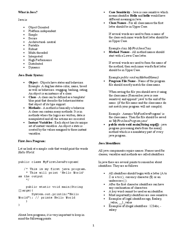 Java Tutorial - Balaji | PDF | Control Flow | Method (Computer Programming)
