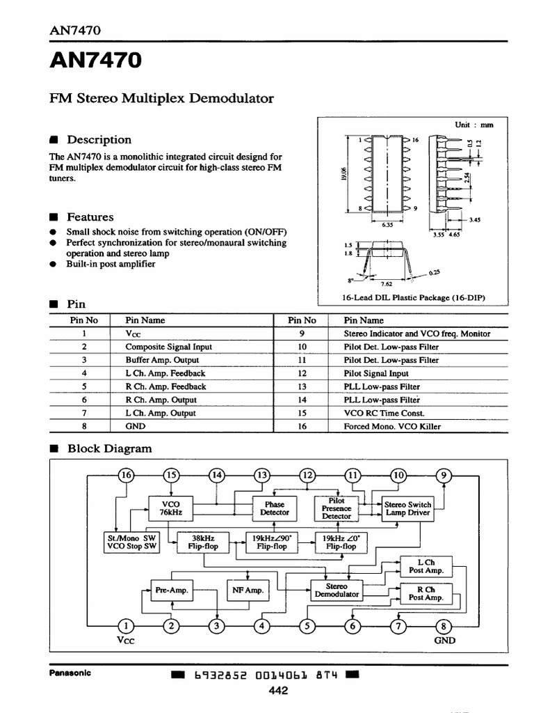 AN7470 PanasonicSemiconductor | PDF