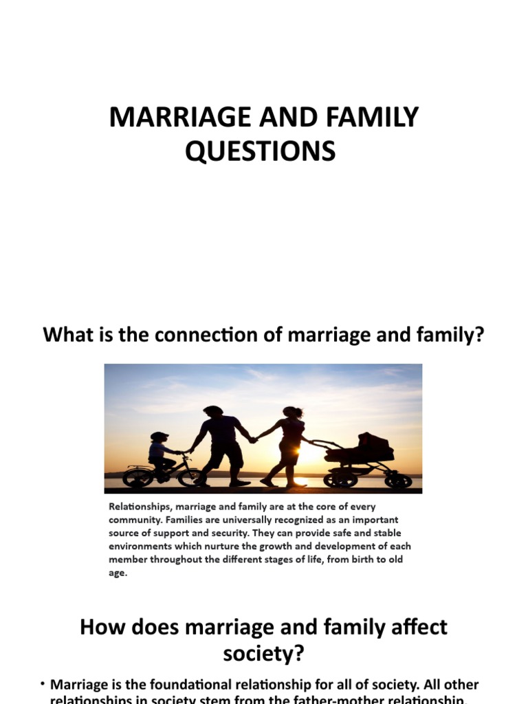 Marriage and Family Questions | PDF | Family | Love