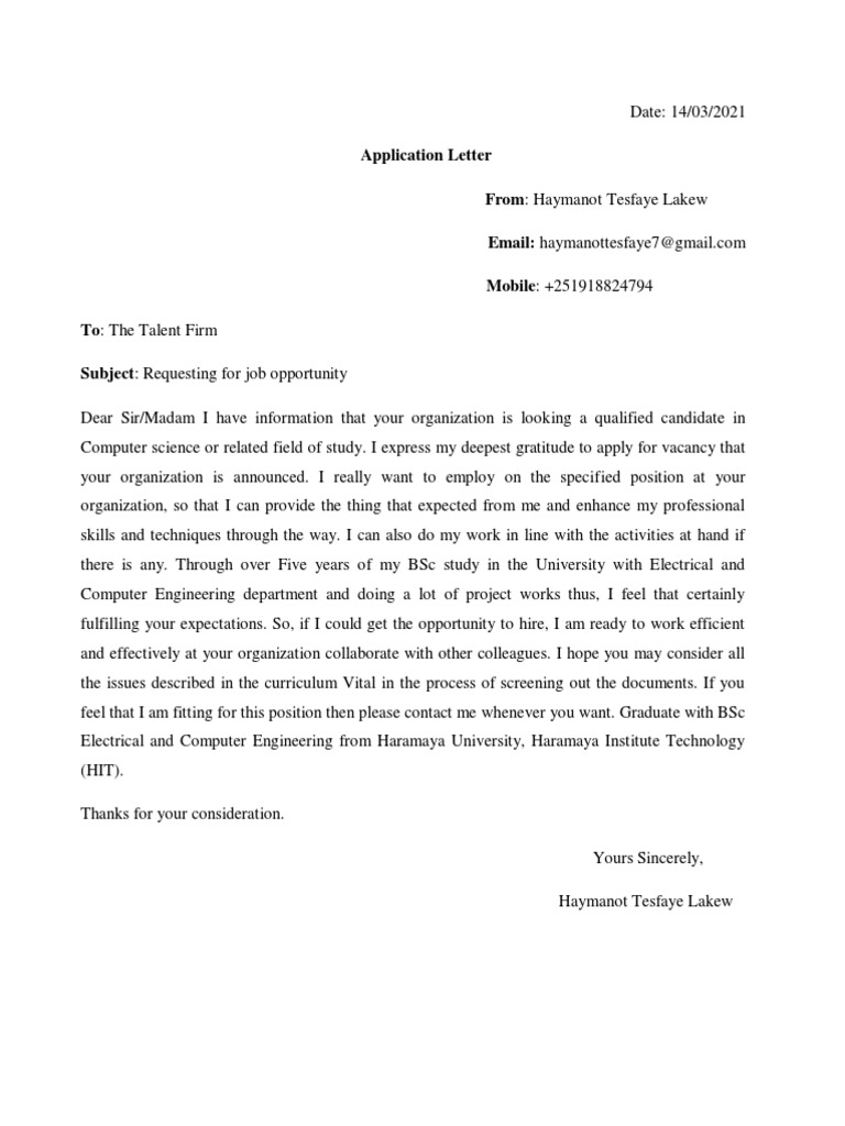 CV - Haymanot Tesfaye . | PDF | Master Of Science | Bachelor Of Science