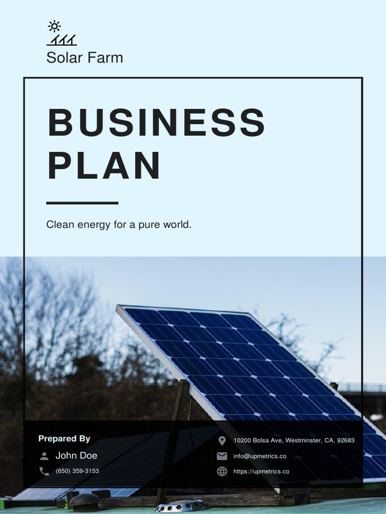 Solar Farm Business Plan Example | PDF | Solar Power | Expense