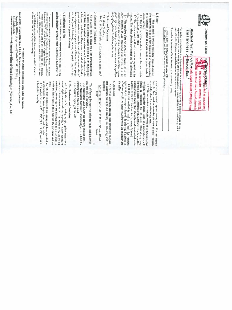 Astm D3363 | PDF