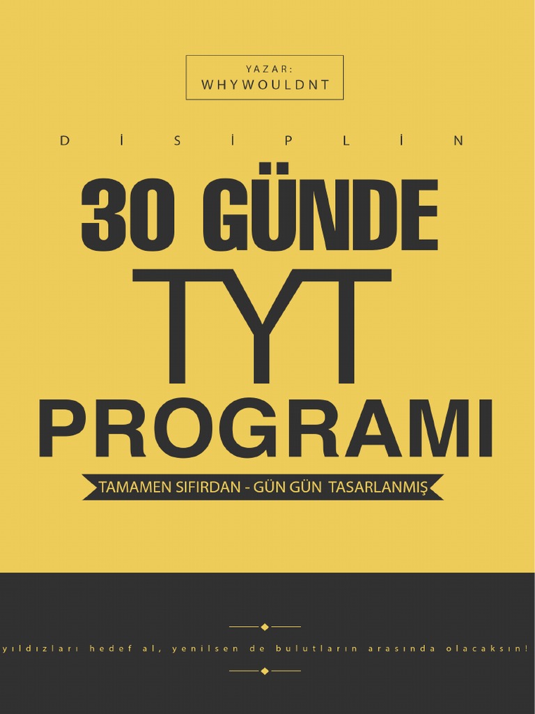 30 Gunde TYT Parcalama Program 2022 | PDF