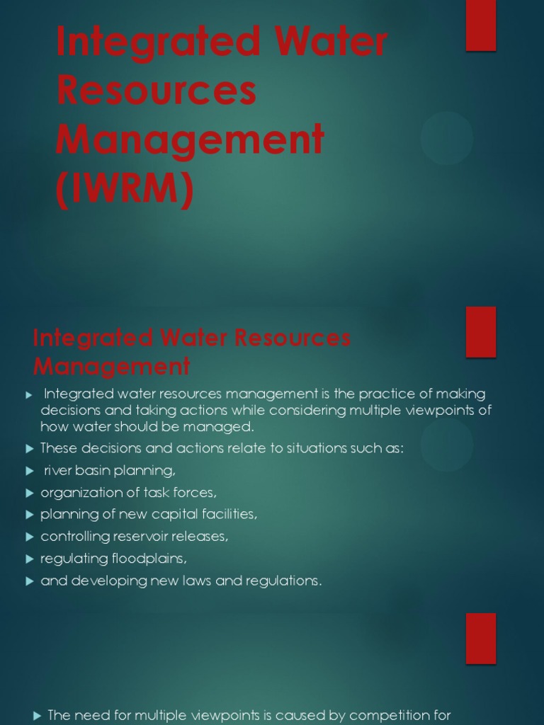 Principles of Integrated Water Management | PDF | Sustainability | Water