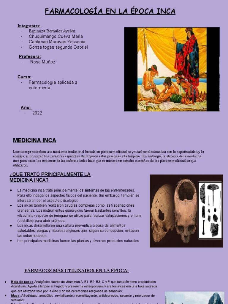 Farmacologia Epoca Inca | PDF | Imperio Inca | Medicina CLINICA