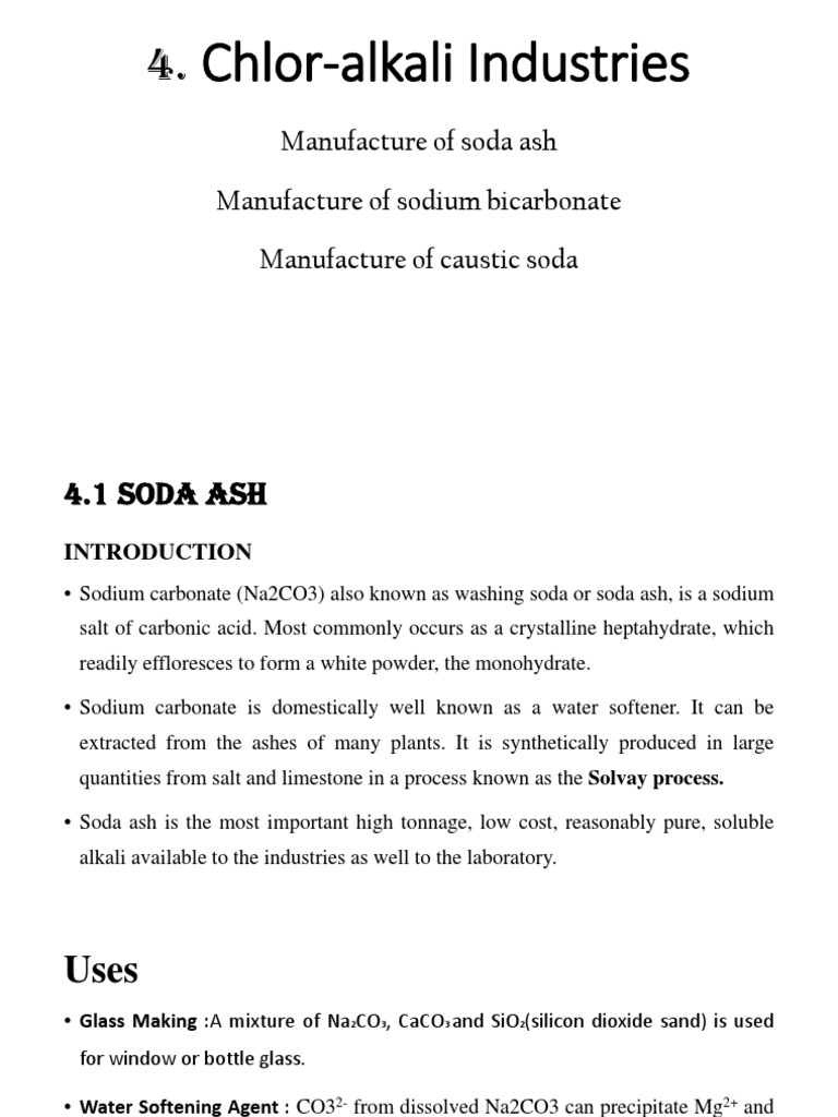 Chapter 4 Lec1 | PDF | Sodium Carbonate | Sodium Hydroxide