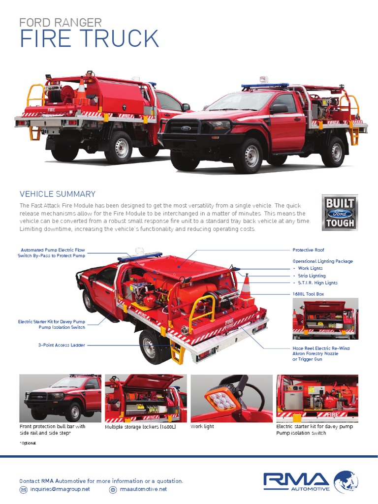 RMAA Ford Ranger Fire Truck PDs | PDF | Truck | Vehicles