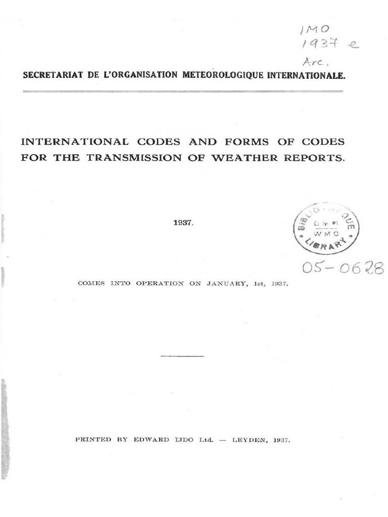 1937 Imo International Codes en | PDF