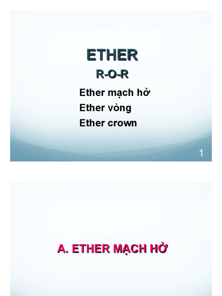 Ether | PDF