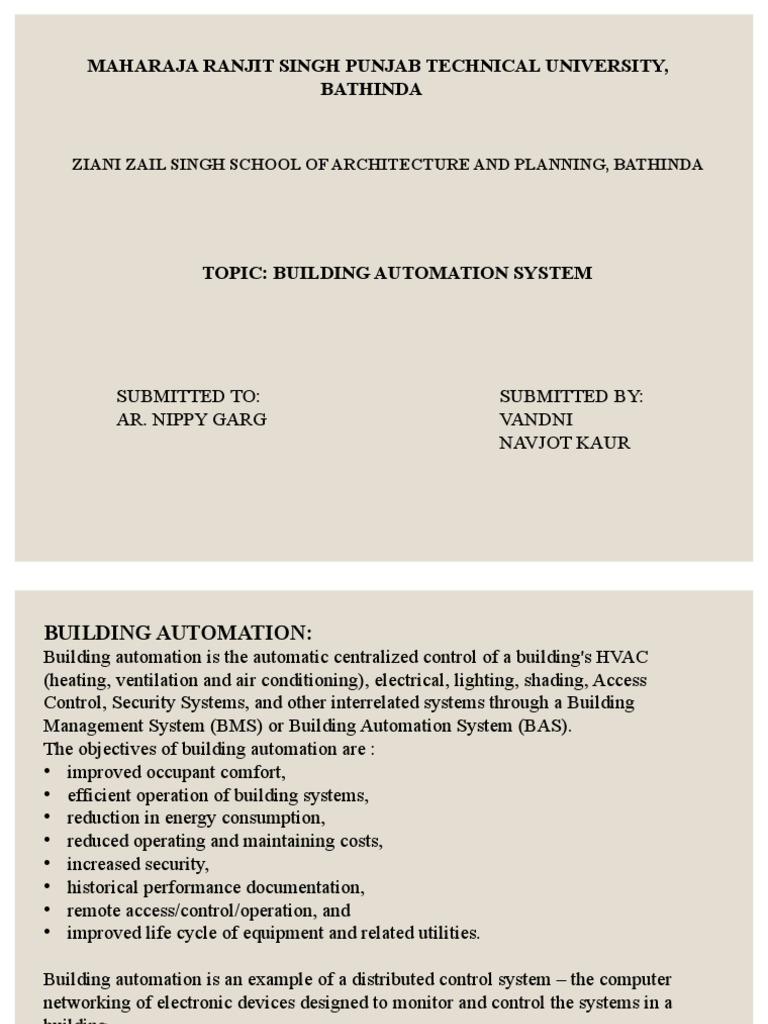 An In-Depth Analysis of Building Automation Systems: Functions ...